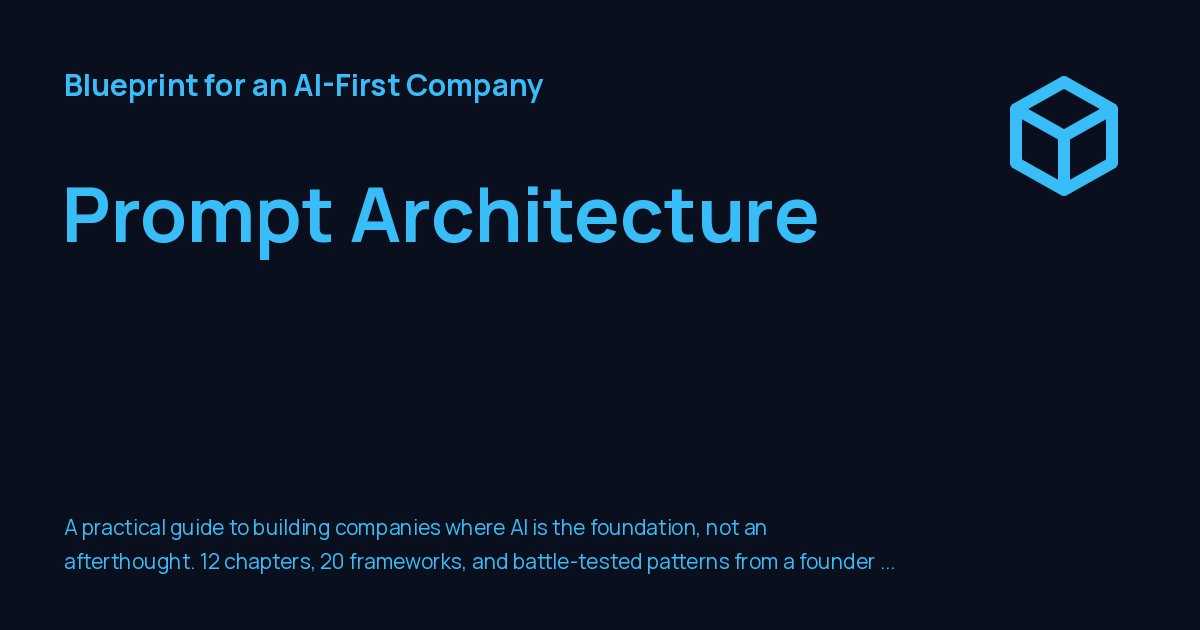 Prompt Architecture - Blueprint for an AI-First Company